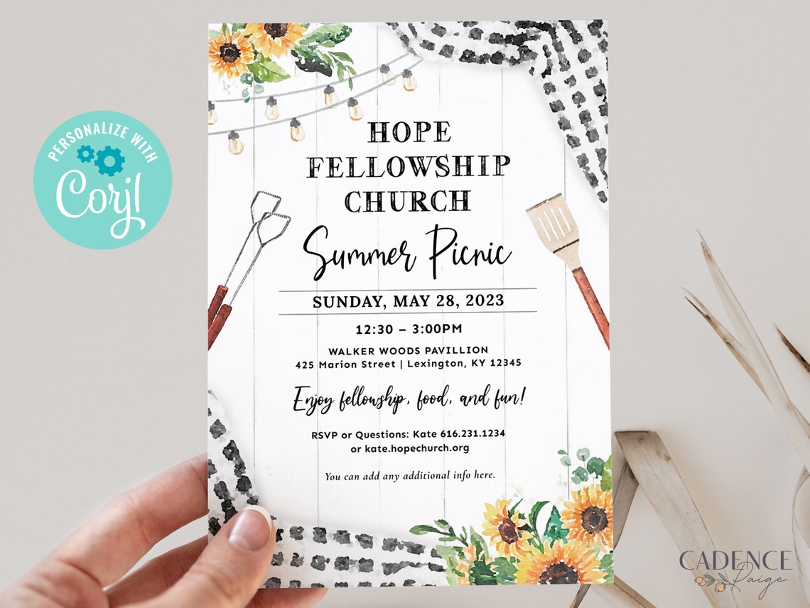 Community Picnic Invitation Neighborhood Picnic Invitation Company ...