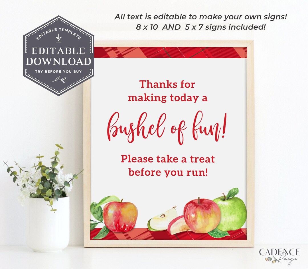 Apple Birthday Party Sign, Apple Pie First Birthday, Apple 1st Birthday ...