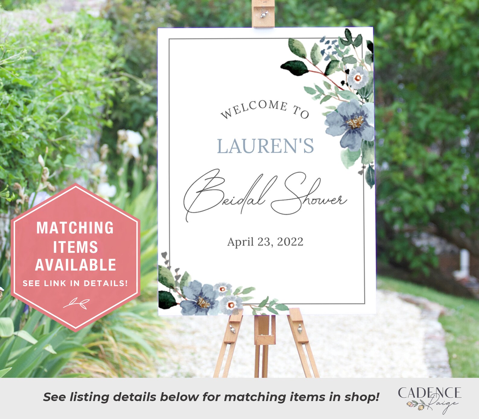 8 X 10 Dusty Blue Advice Sign Blue Bridal Shower Advice Sign - Etsy