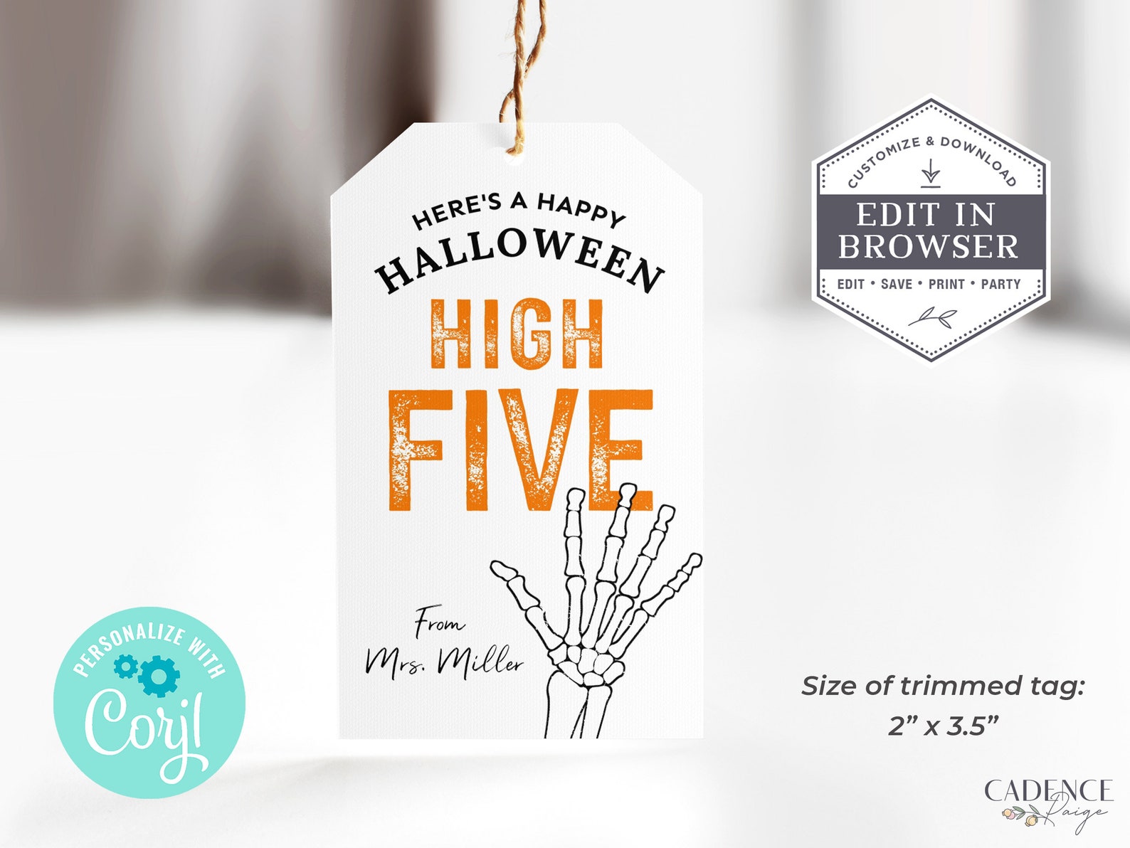 Halloween Trick or Treat Tags, Printable Halloween Gift Tags, Funny ...