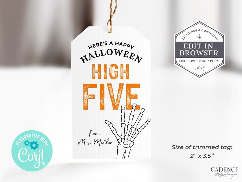 Halloween Trick or Treat Tags Printable Halloween Gift Tags - Etsy