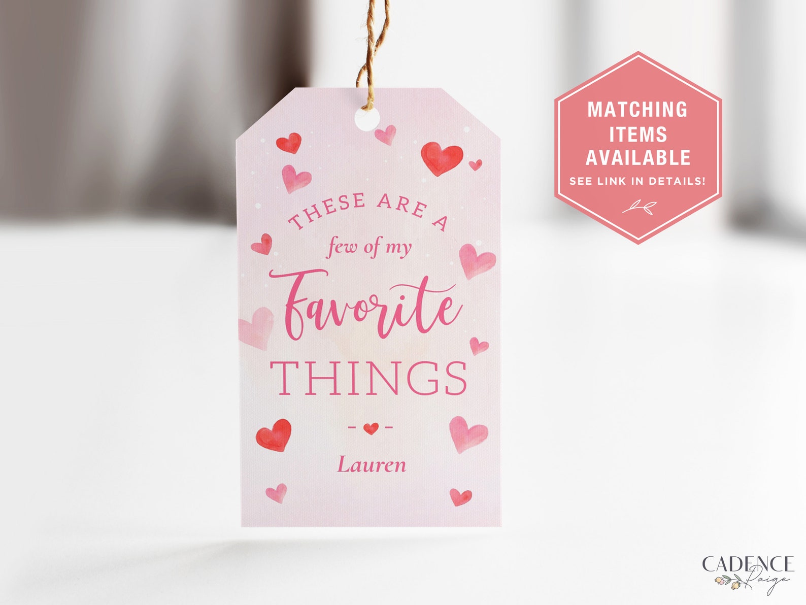 Favorite Things Party Signs, Valentine's Day Party Decor, Valentine's ...