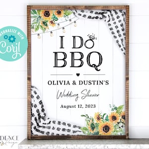 I Do BBQ Welcome Sign, BBQ Rehearsal Dinner Welcome Sign, Bbq Couples ...