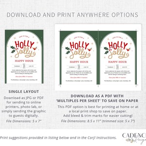 Holiday Happy Hour Invitation, Team Happy Hour Invite, Office Christmas ...