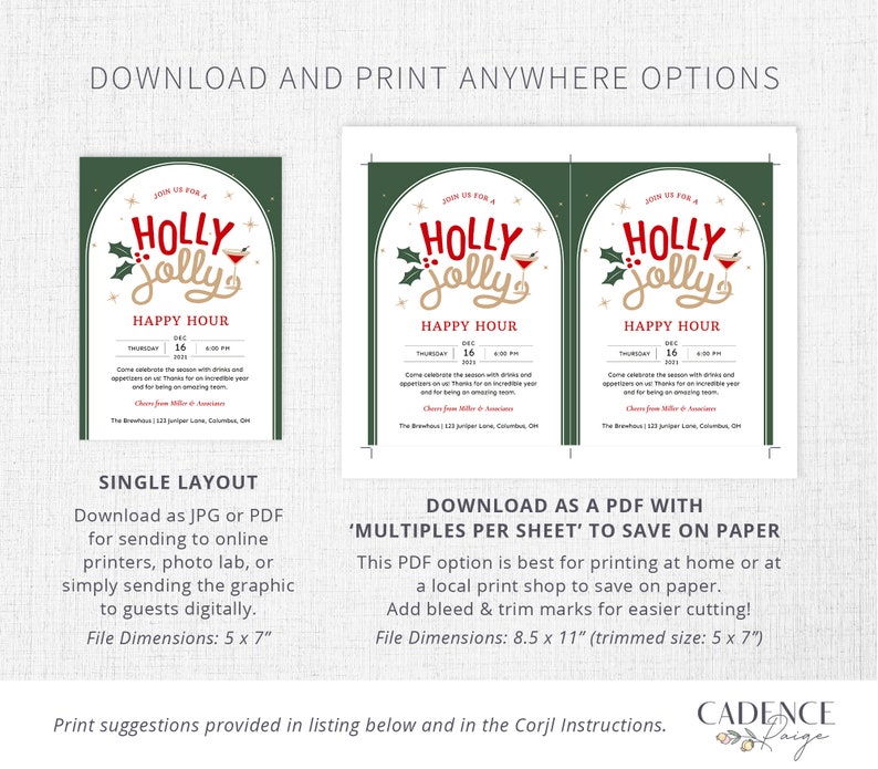 Holiday Happy Hour Invitation Team Happy Hour Invite Office - Etsy
