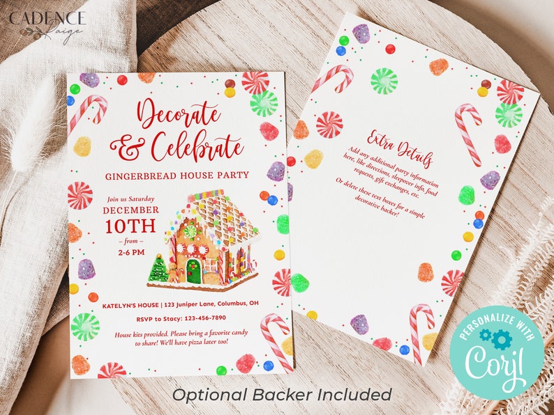 Gingerbread House Party Invitation, Fun Holiday Party Invitation for ...