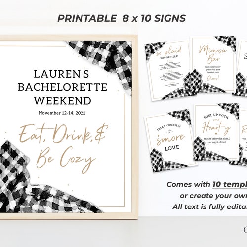 Buffalo Plaid Shower Signs 8 X 10 Plaid Bridal Shower Signs - Etsy