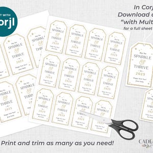 Happy New Year Gift Tag 2025, Printable New Years Tag, Editable New ...