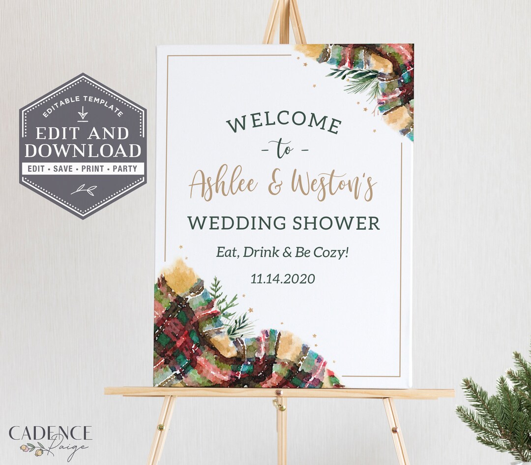 Couples Shower Sign, Winter Couples Shower, Wedding Welcome Poster ...