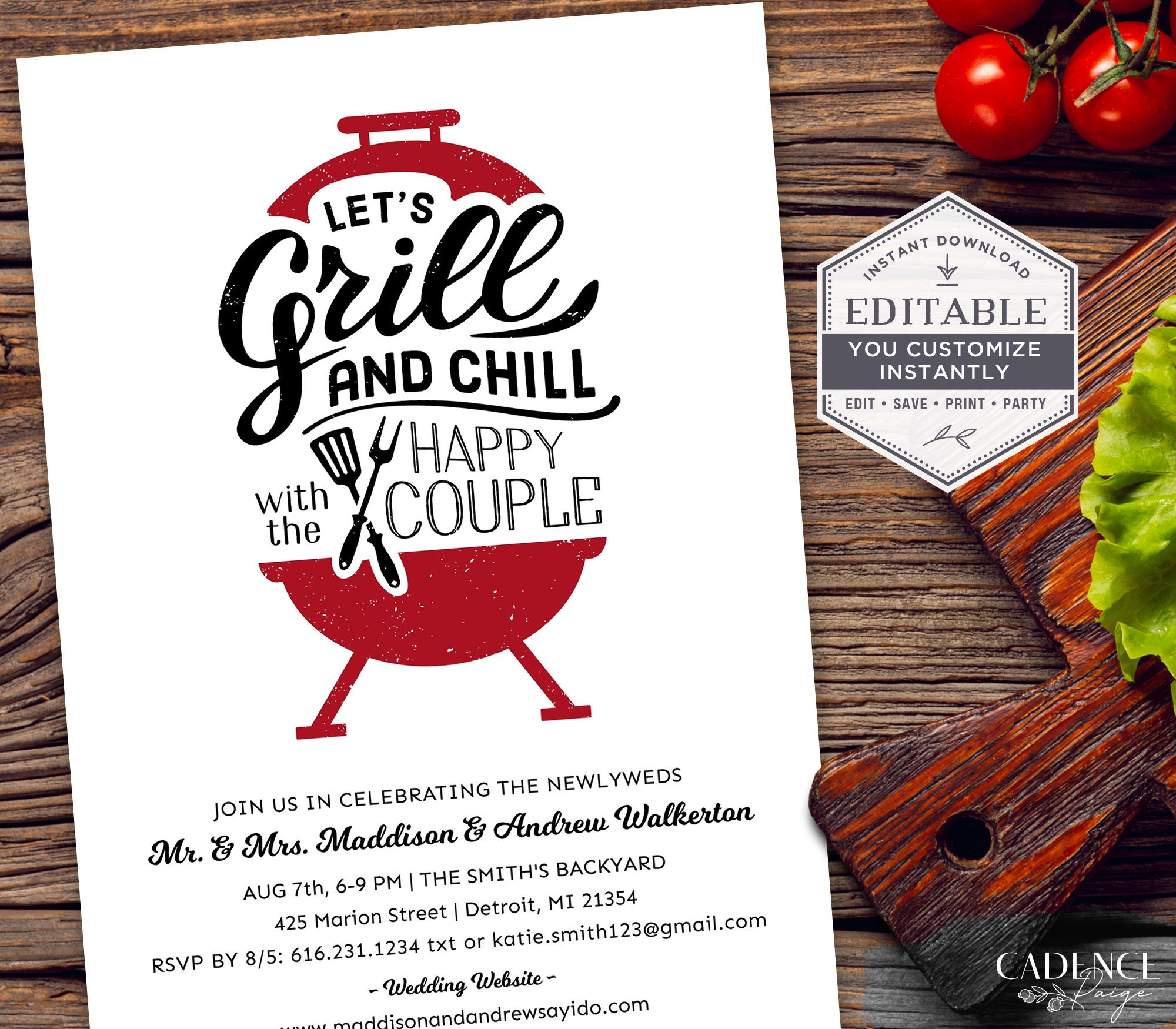 Paper & Party Supplies Paper Invitations & Announcements I Do BBQ ...