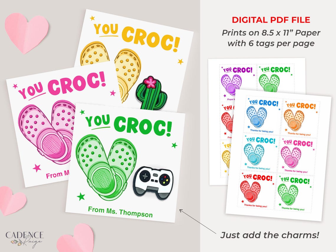 You Croc Student Gift Tag: Printable Teacher Reward (PDF Digital) - Etsy