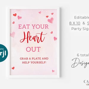 Galentine's Day Party Signs, Printable Valentine's Day Party Decor ...