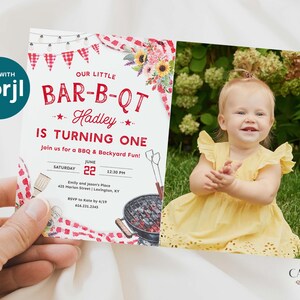 First Birthday BBQ Invitation, 1st Birthday BBQ Party Text Invitation ...