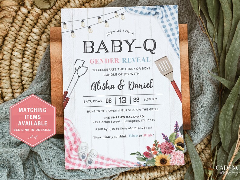 Gender Reveal Welcome Sign Gender Reveal Baby-q Sign BBQ | Etsy