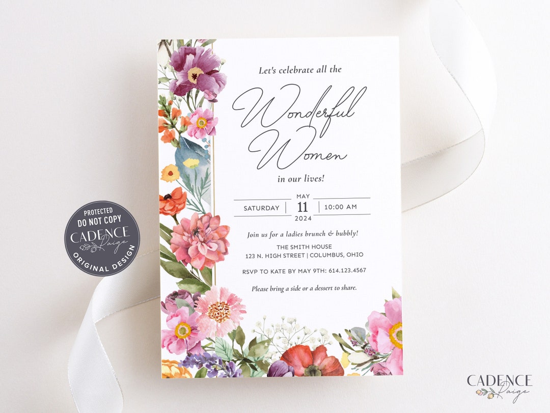 Mother's Day Invitation, Celebrate Mom Invitation, Mother's Day Brunch ...