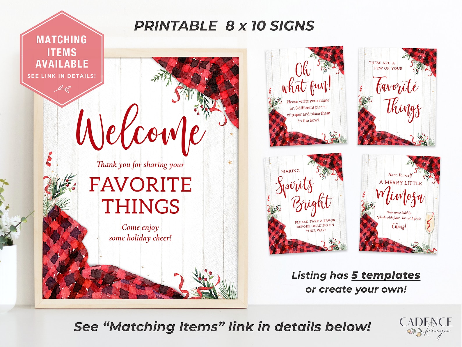 Favorite Things Gift Tag Favorite Things Favor Printable - Etsy