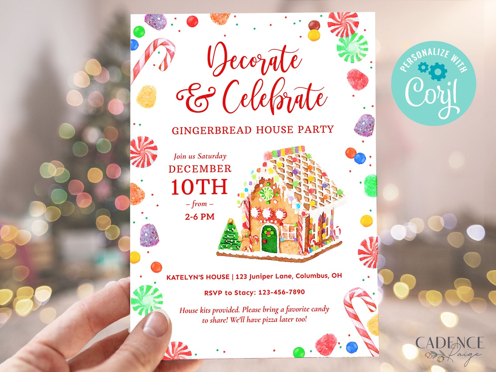 Gingerbread House Party Invitation, Fun Holiday Party Invitation for ...