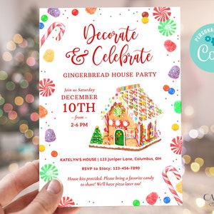 Gingerbread House Party Invitation, Fun Holiday Party Invitation for ...