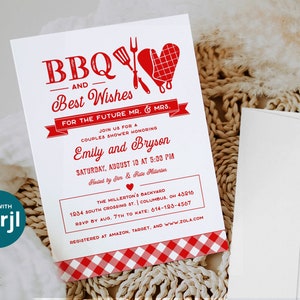 BBQ Couples Shower Invitation for I Do BBQ Backyard Wedding Shower ...