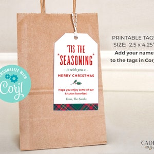 Spice Gift Tags, Homemade Spice Gift Tag, Seasoning Gift Tag, Food Gift ...