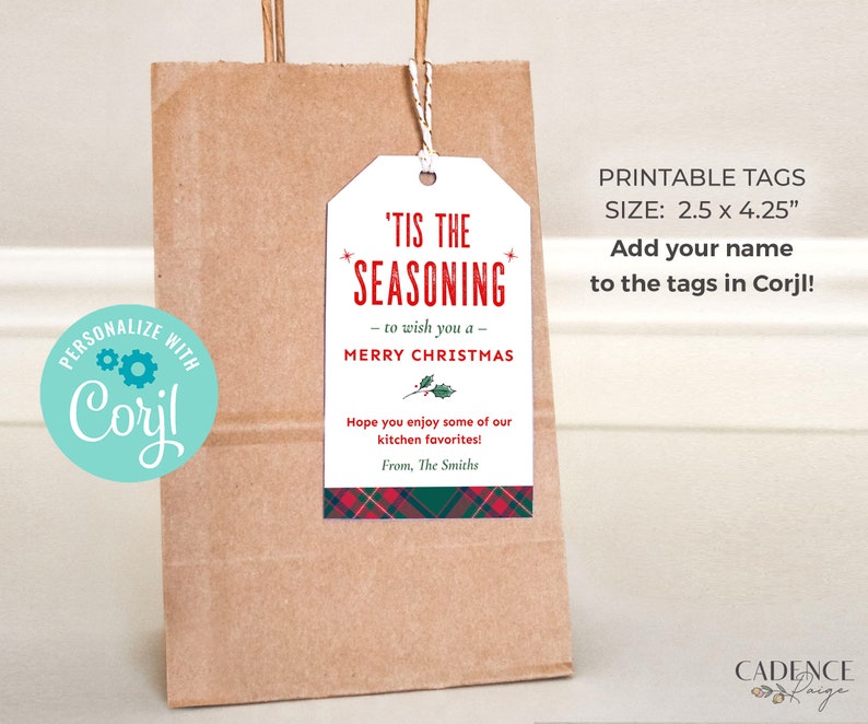 Spice Gift Tags, Homemade Spice Gift Tag, Seasoning Gift Tag, Food Gift ...