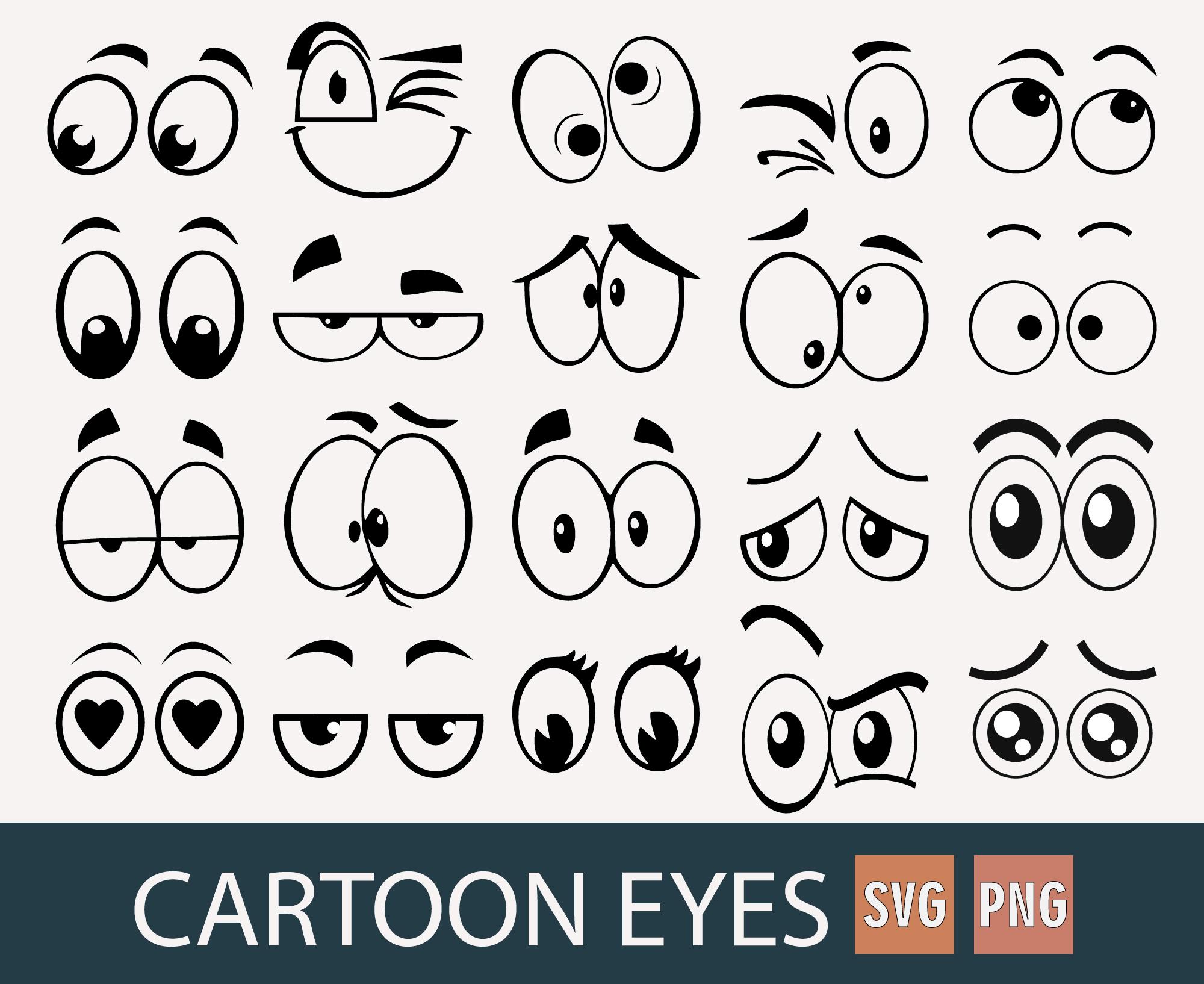 Cartoon Eyes Svg Googly Eyes Svg Cartoon Face Svg Comic Svg Emoji Eyes ...