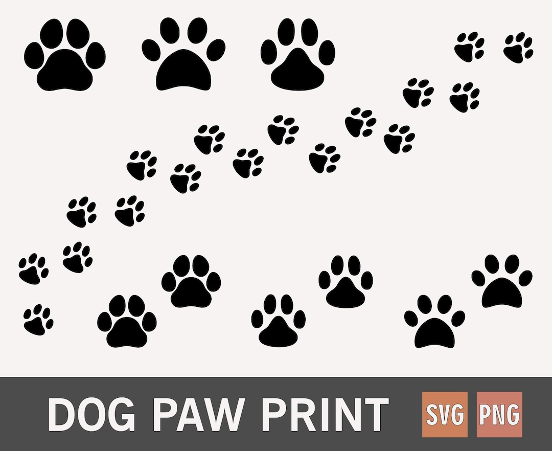 Pfoten Drucke SVG, Pfote Fußabdruck SVG, Hund Pfote Fußabdruck SVG ...