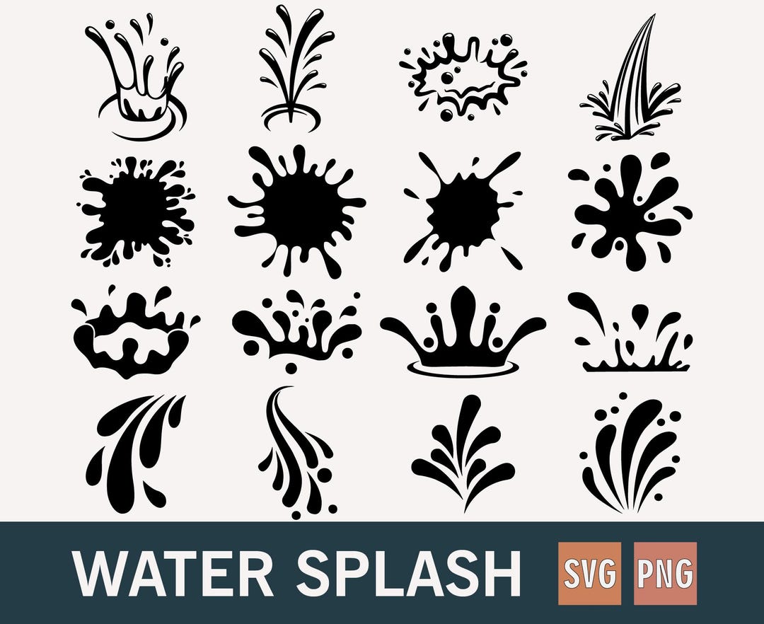 Water Splash Svg Water Droplet Svg Water Drop Splash Svg Water Splash ...