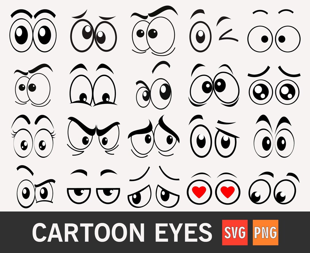 Cartoon Eyes Svg Googly Eyes Svg Cartoon Face Svg Comic Svg Emoji Eyes ...