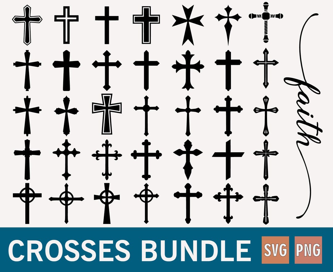 Cross Svg Bundle Crosses Svg Faith Svg Jesus Svg Cross Svg Cricut Canva ...