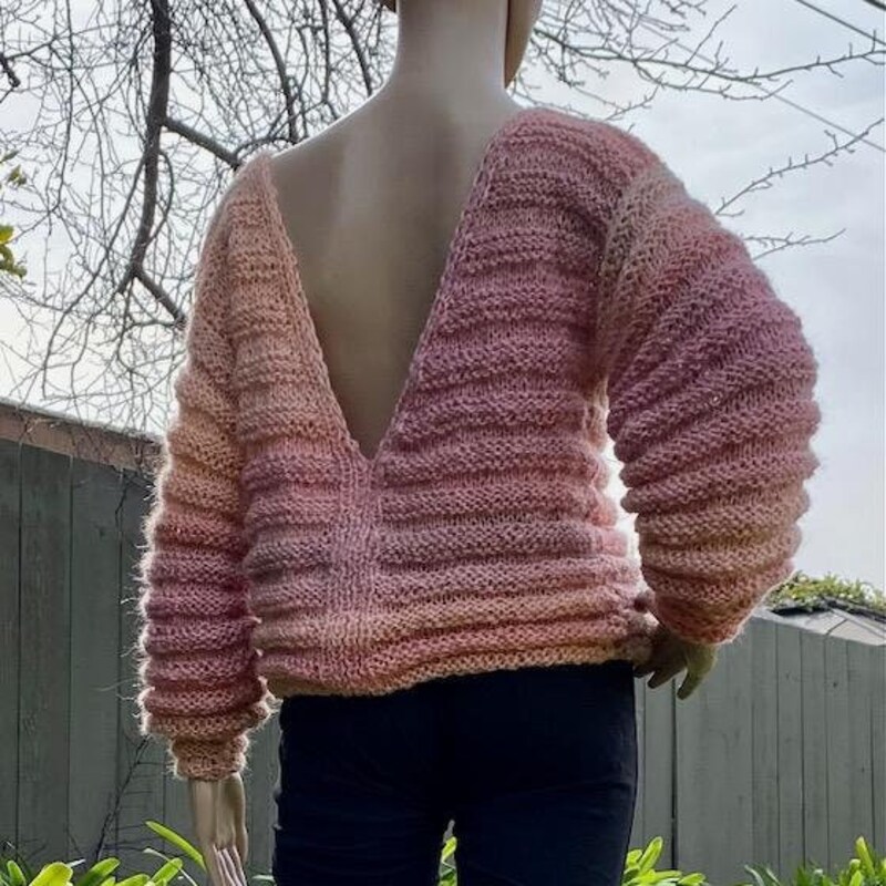 Open Back Sweater - Etsy