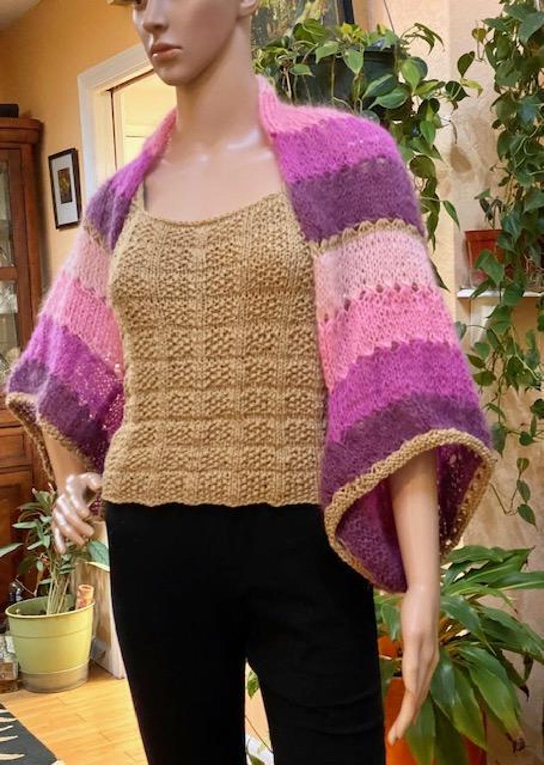 Colorful Shrug, Women Bolero, Mohair Wrap. Unique Wrap. - Etsy