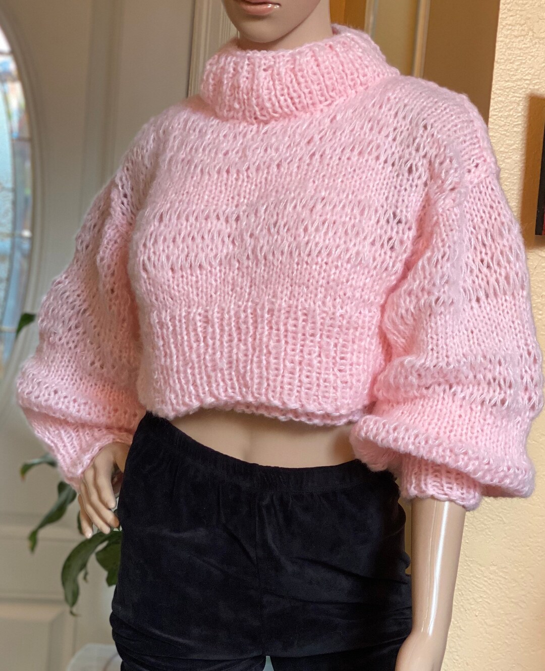 Cropped Sweater Knitting Pattern. Mohair Sweater Pattern . - Etsy