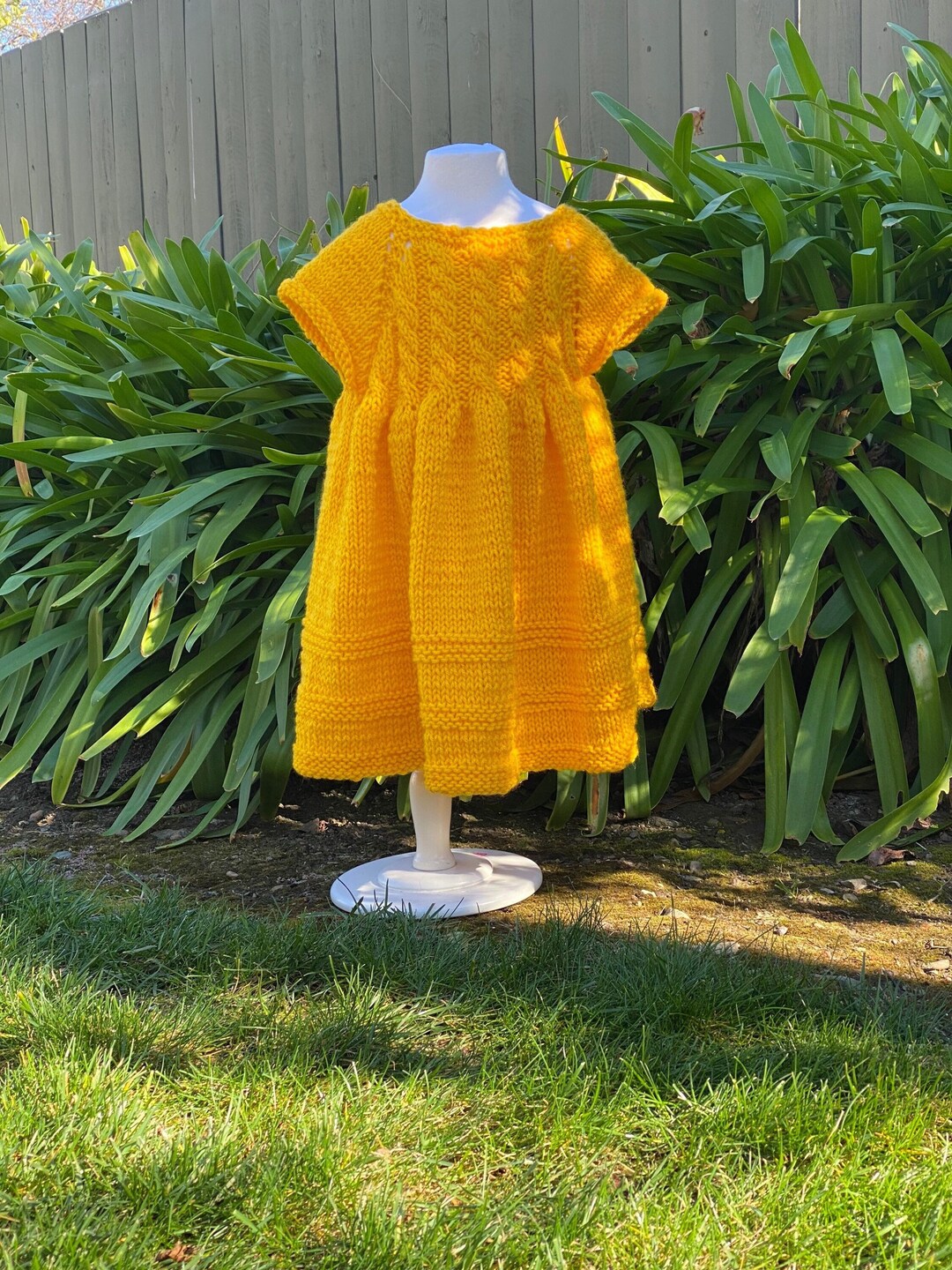 Baby Girl Knit Dress Pattern: Little Sunshine, Beginner/intermediate ...