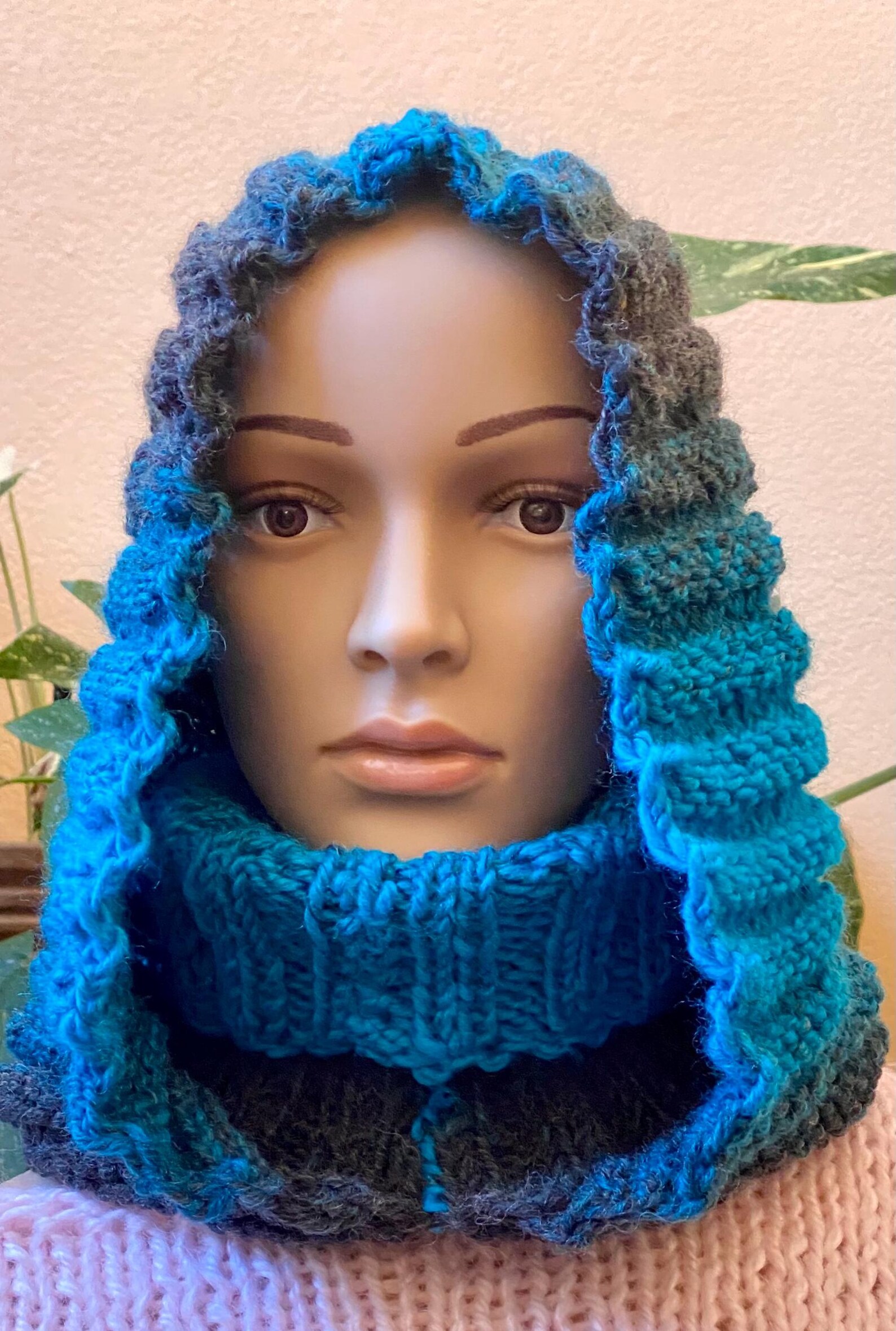 Black Friday Sale! Balaclava, Hood, Winter Hat. Knitted Hooded Cowl ...