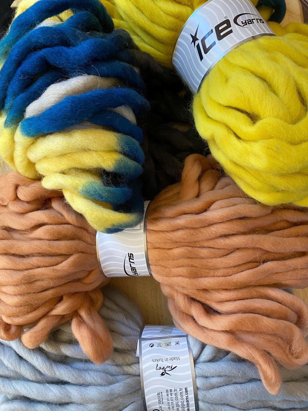 Ice Jumbo Wool. Jumbo Superwash Wool . - Etsy