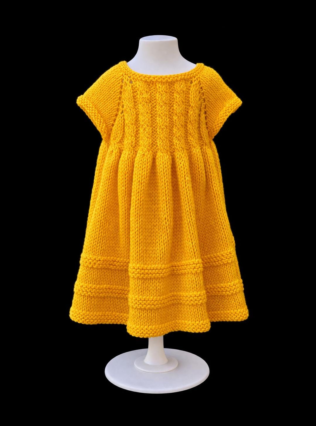 Baby Girl Knit Dress Pattern: Little Sunshine, Beginner/intermediate ...