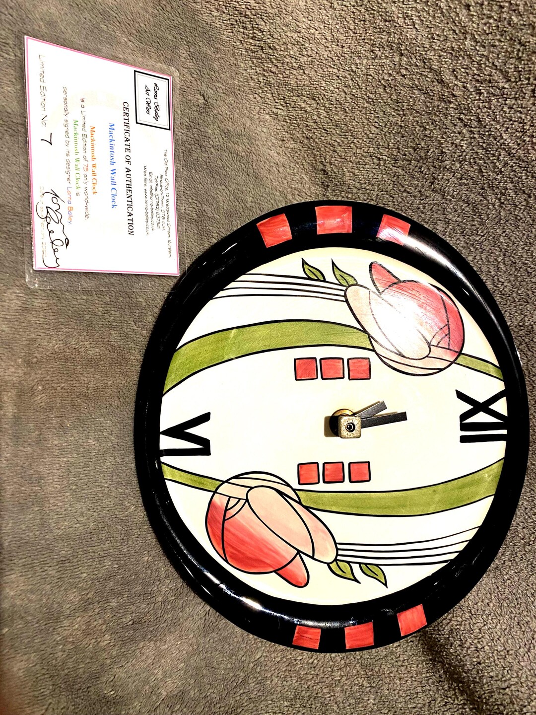 Lorna Bailey Rennie Mackintosh Wall Clock – Signed Limited Edition ...