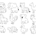 Animals Coloring Five Charts for Kids - Etsy