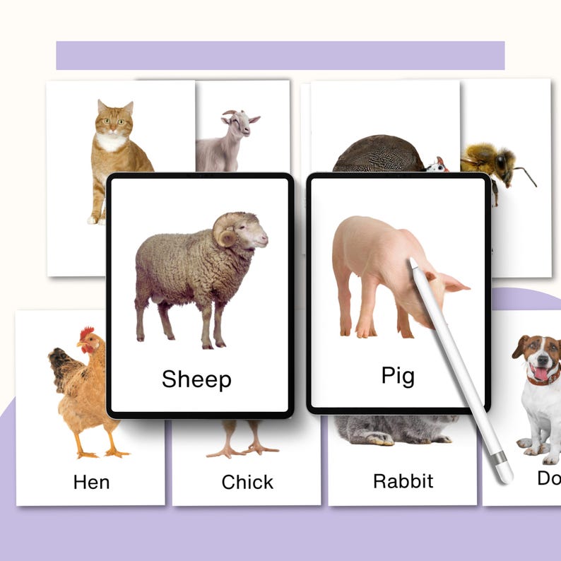 Realistic Farm Animals Posters for Kids, Classroom Wall Decor ...