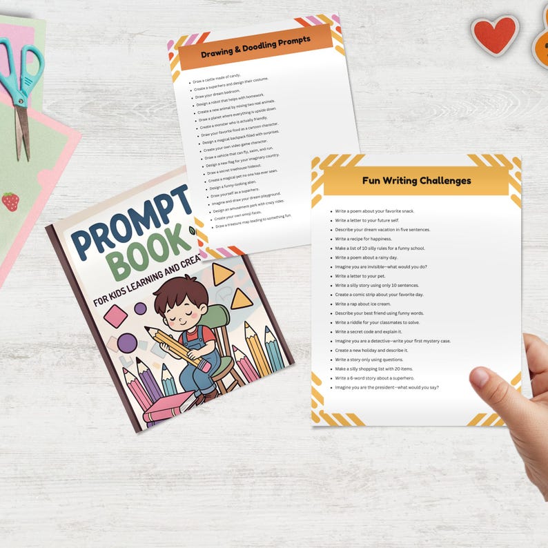 Creativity Prompt Book | Prompts Children's Book, Kids Story Writing ...