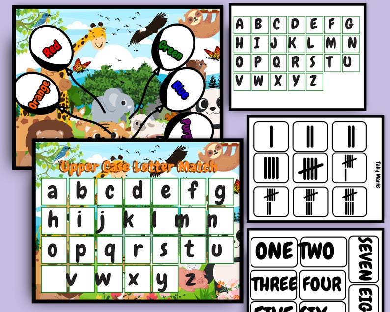 Animal Busy Book for Kids | Printable Learning Binder (PDF) - Etsy