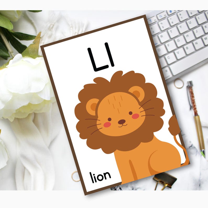 A to Z Alphabet Flash Cards for Kids, Early Learning - Etsy