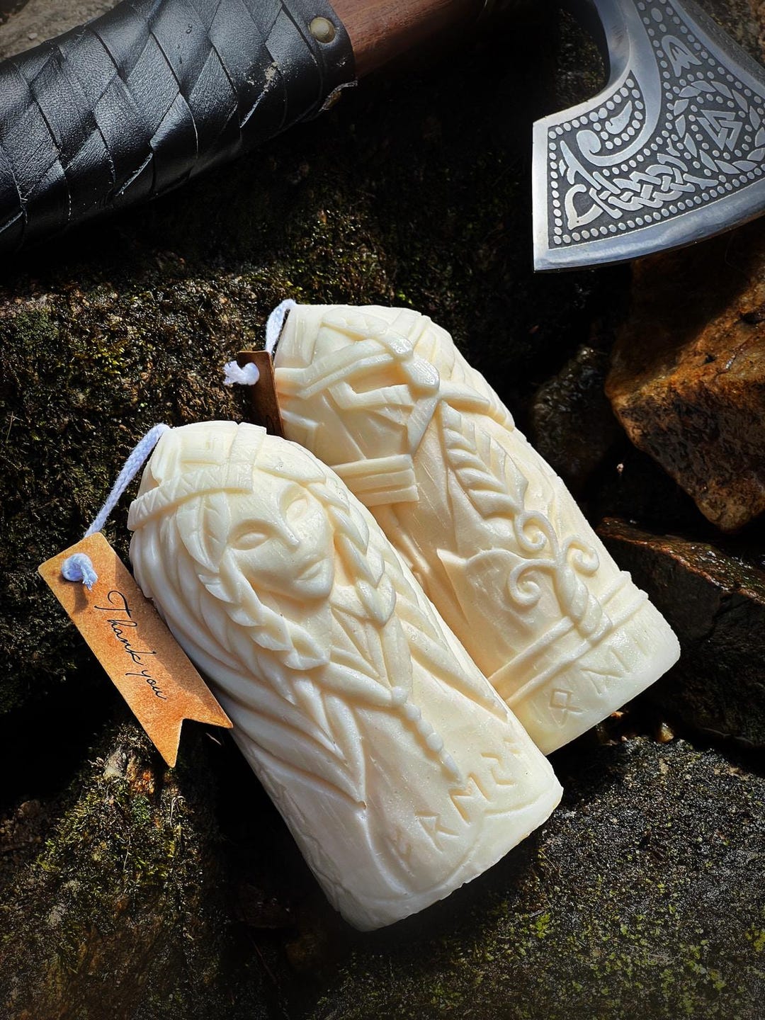 Odin Freyja Norse Mythology Ritual Candles – Hand-poured Natural Wax ...