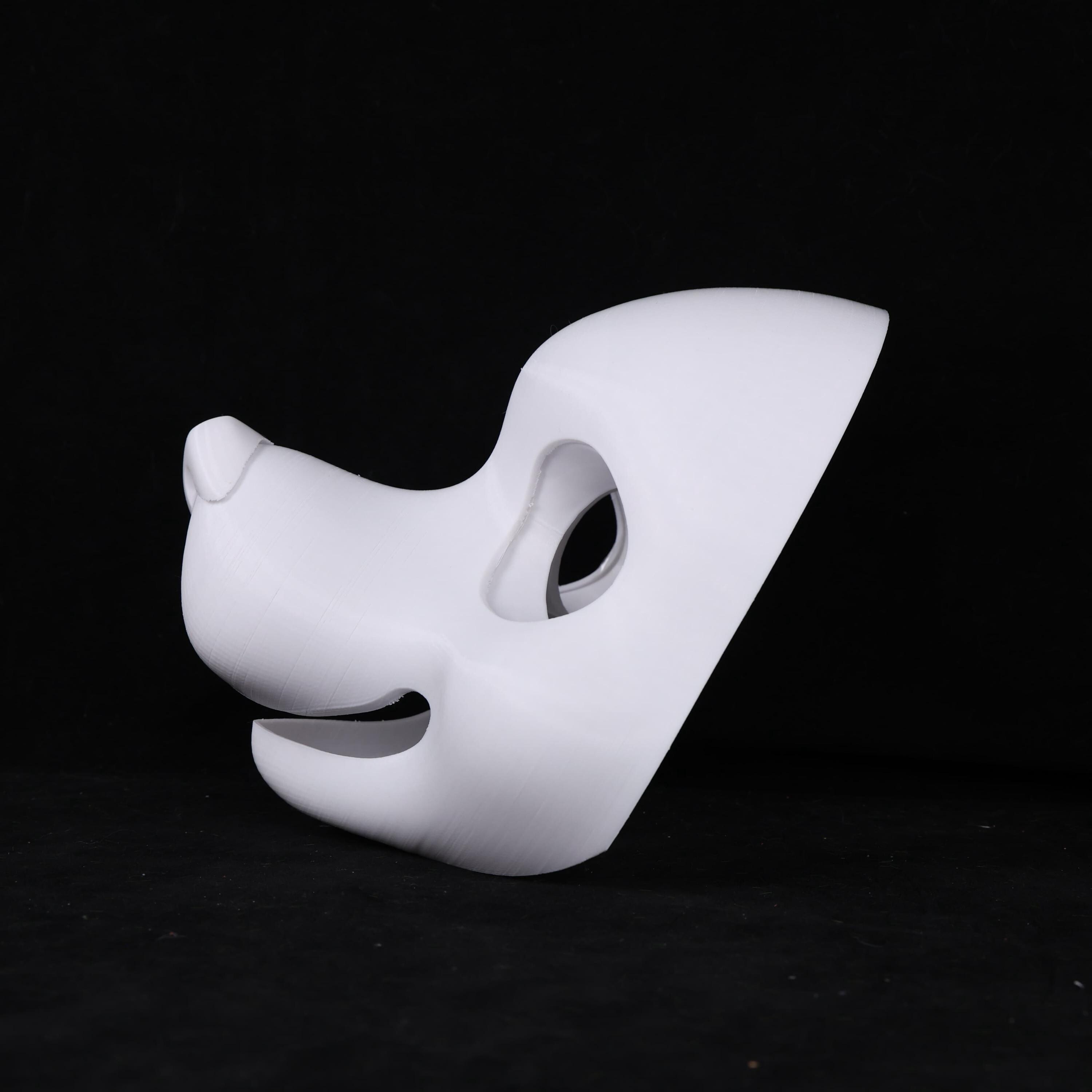 Smiling American Style Dog Furry Mask Base 3D Printed PETG Canine ...