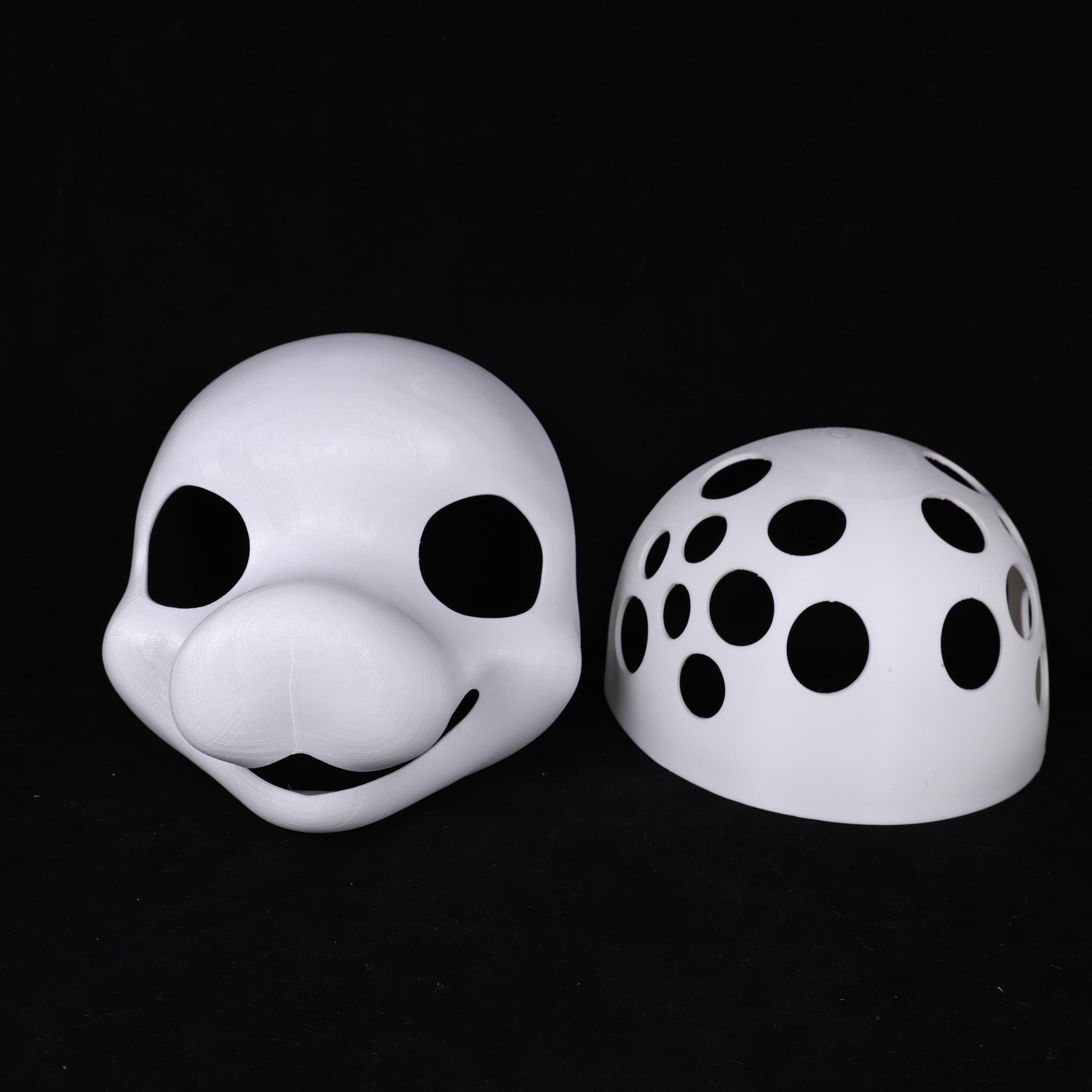 Smiling American Style Dog Furry Mask Base 3D Printed PETG Canine ...