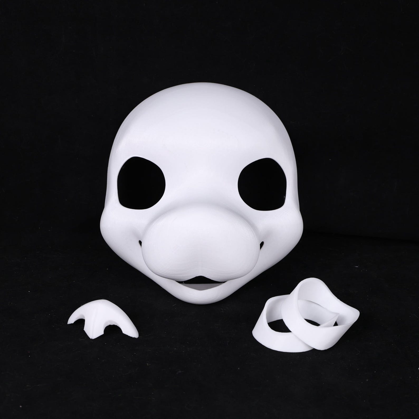 Smiling American Style Dog Furry Mask Base 3D Printed PETG Canine ...