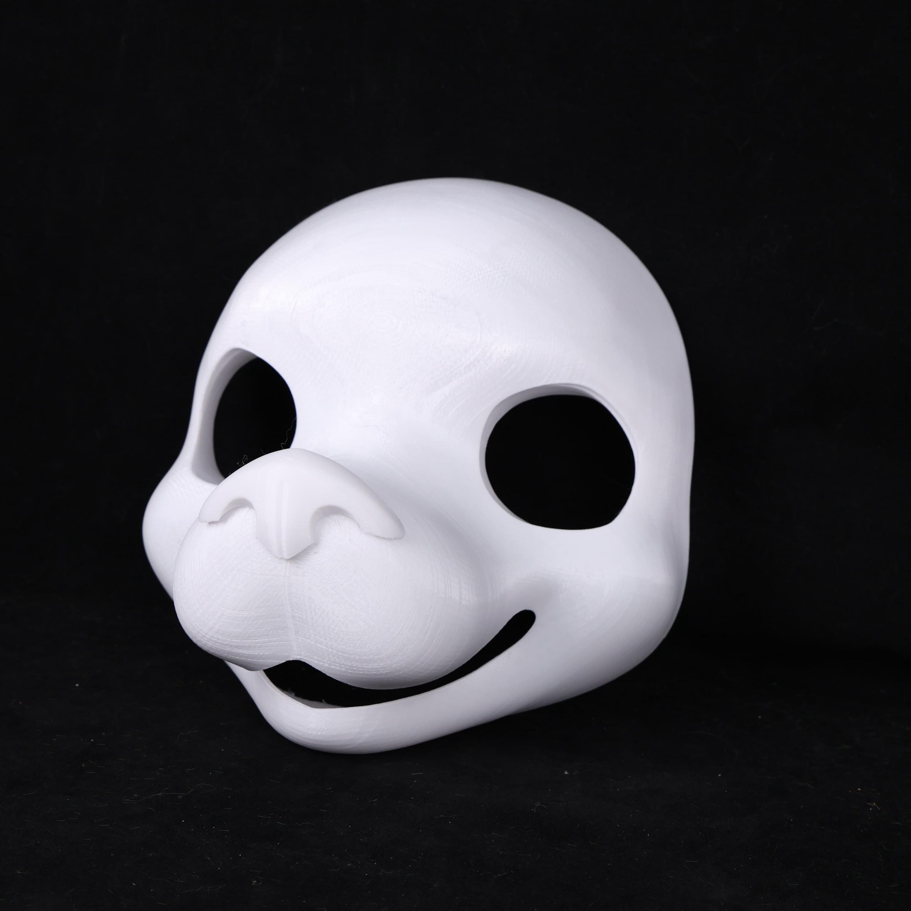 Smiling American Style Dog Furry Mask Base 3D Printed PETG Canine ...