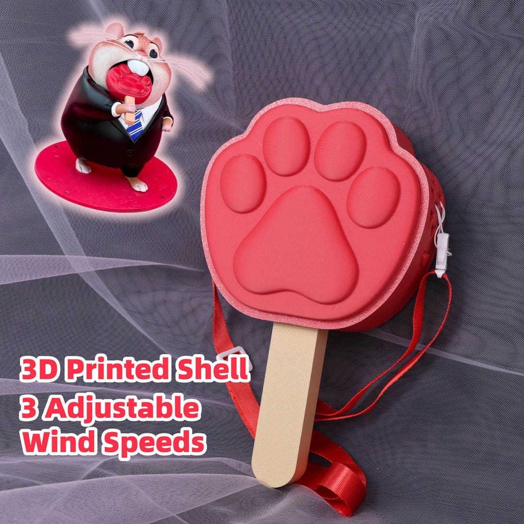 Pawpsicles Handheld Fan Furry Cosplay Cooling Prop With Lanyard Animal ...
