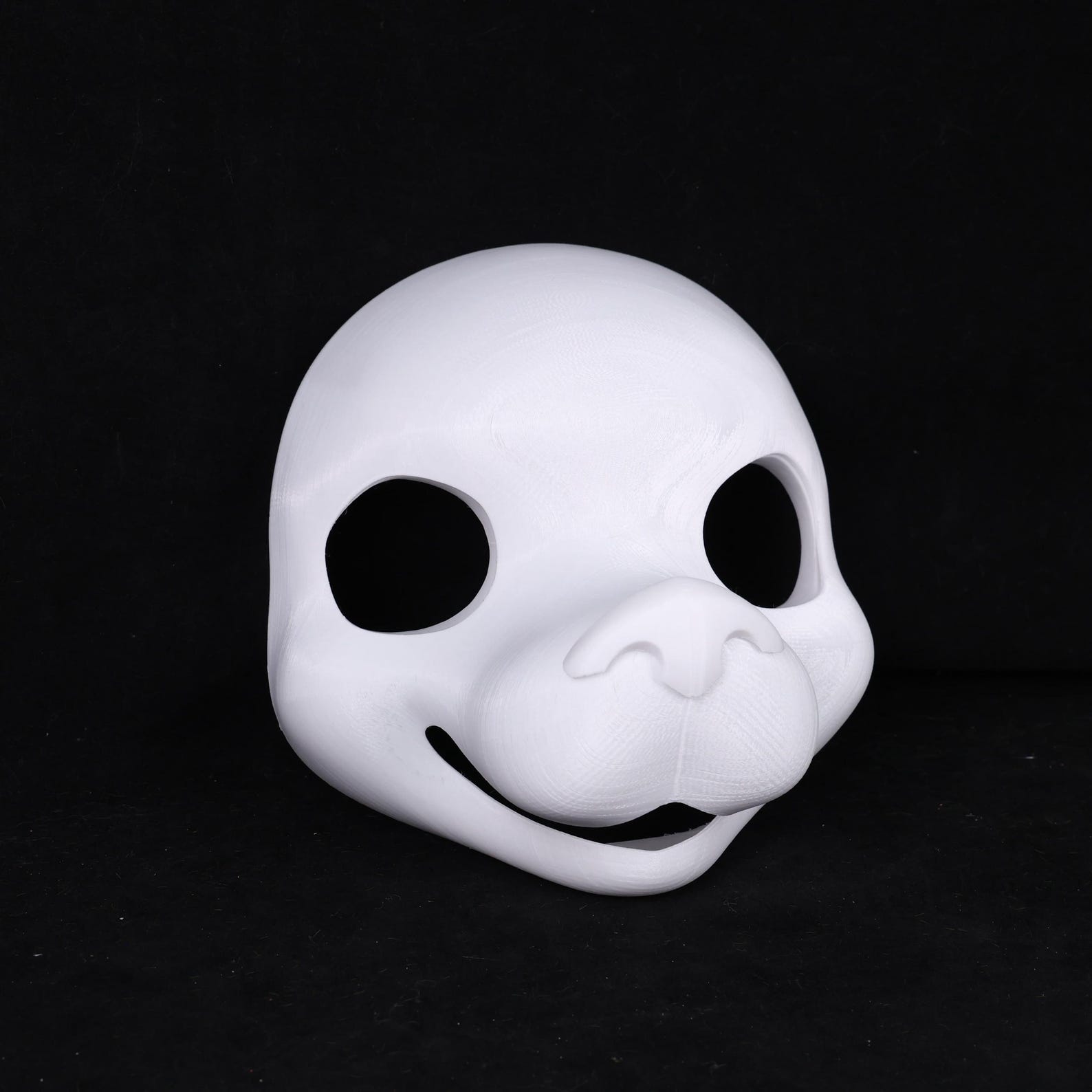 Smiling American Style Dog Furry Mask Base 3D Printed PETG Canine ...